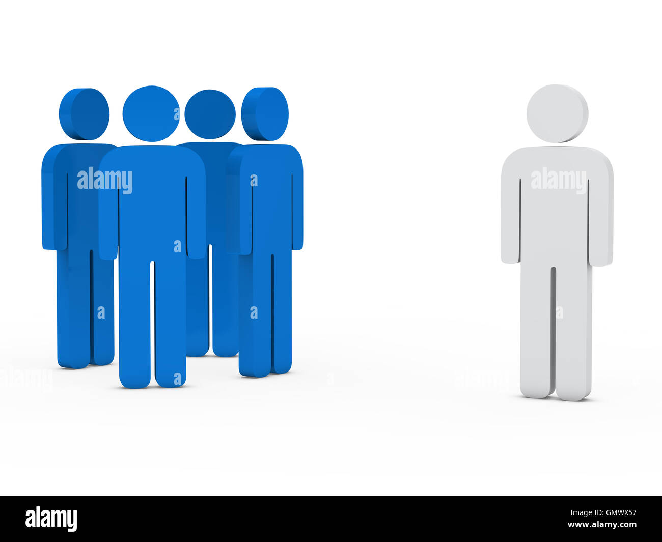 3d blue team group boss leader team hi-res stock photography and images ...
