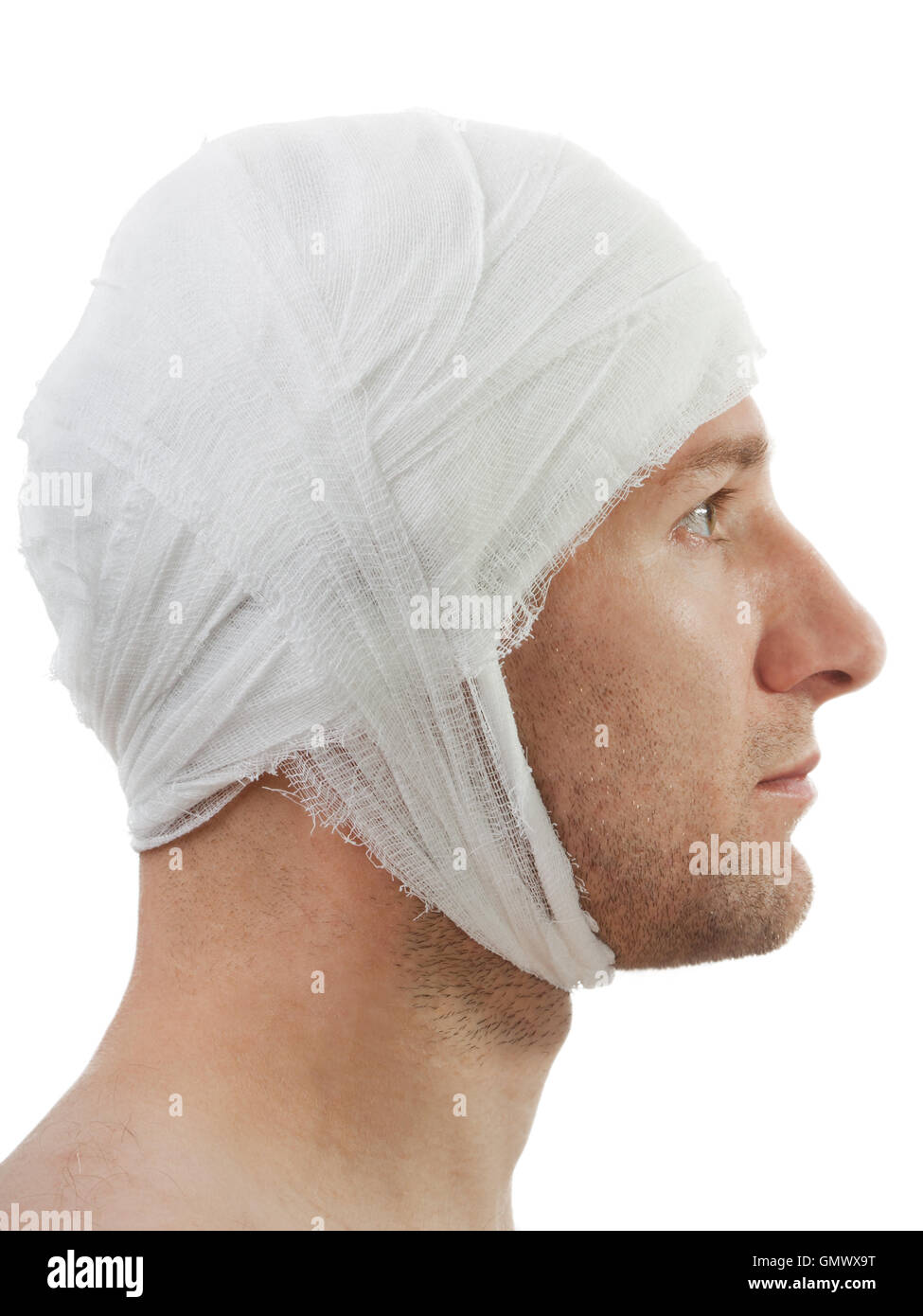 Bandage on wound head Stock Photo - Alamy