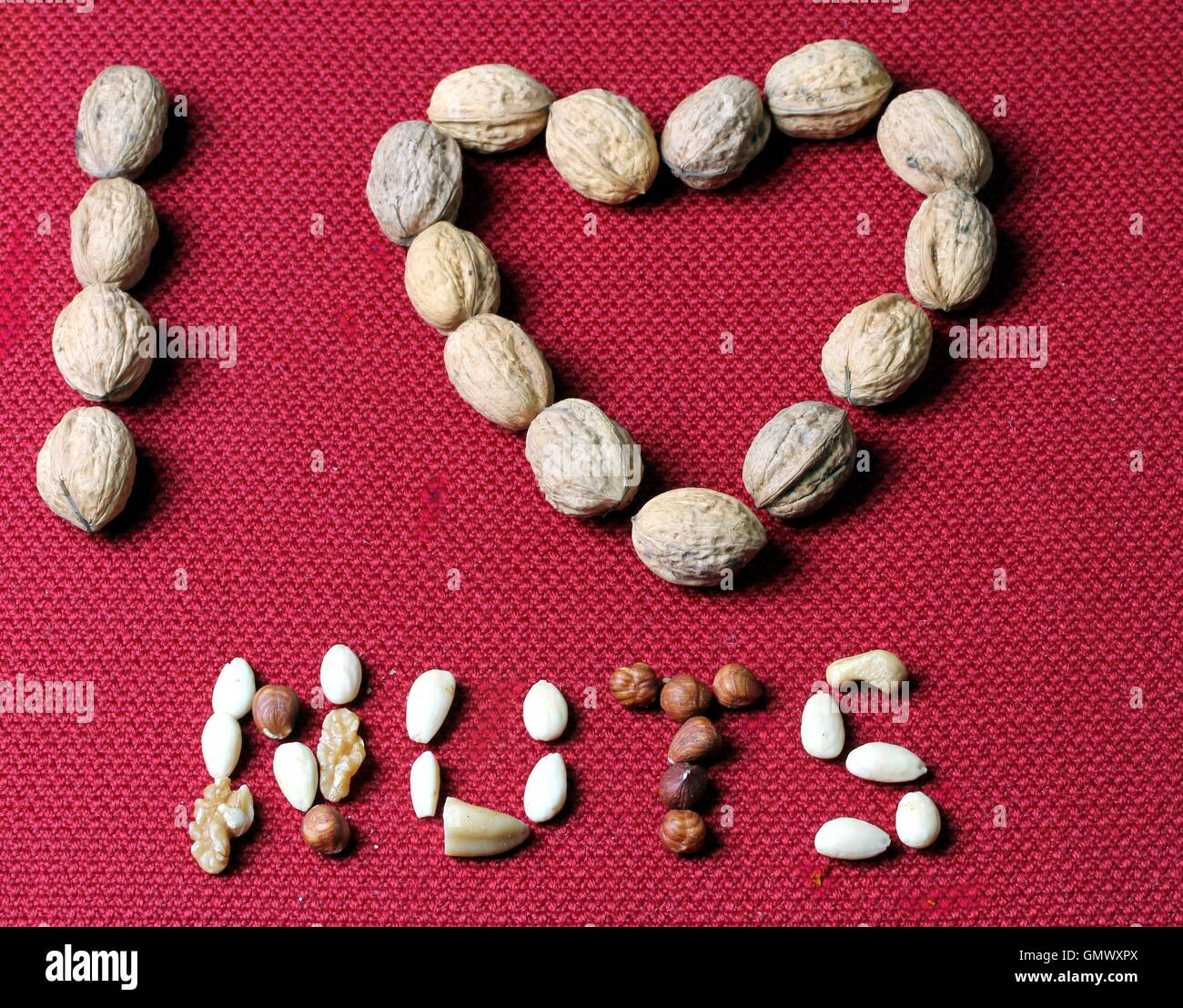 i love nuts Stock Photo - Alamy