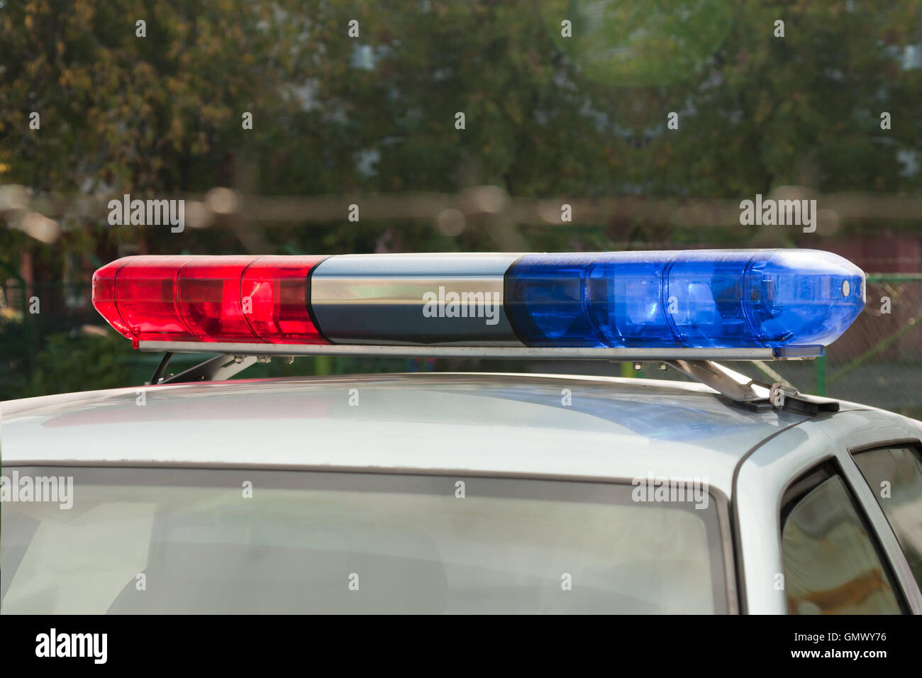 Red police car hi-res stock photography and images - Alamy