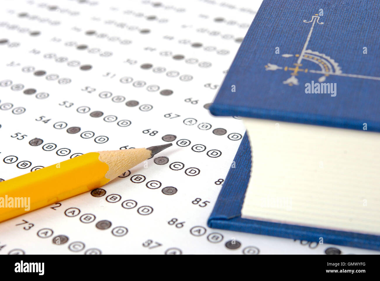 Test score sheet with answers Stock Photo - Alamy