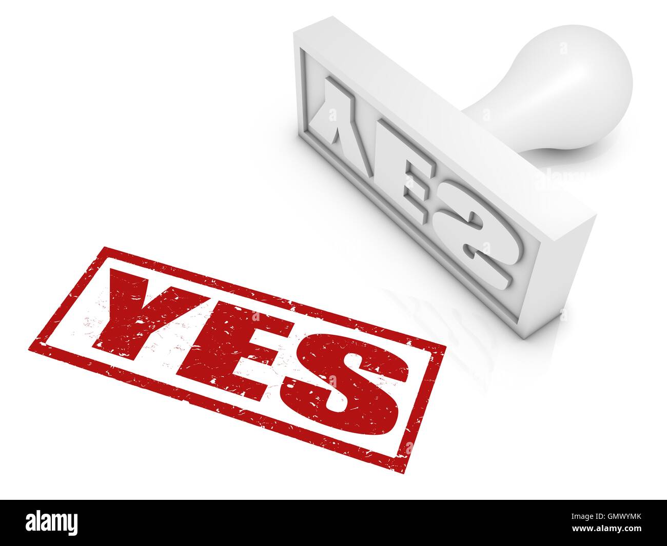 Yes Rubber Stamp Stock Photo - Alamy