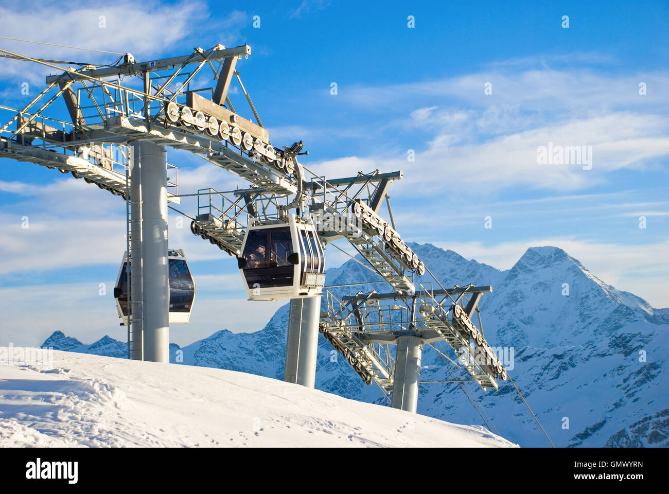 Two Mounting elevator Stock Photo - Alamy