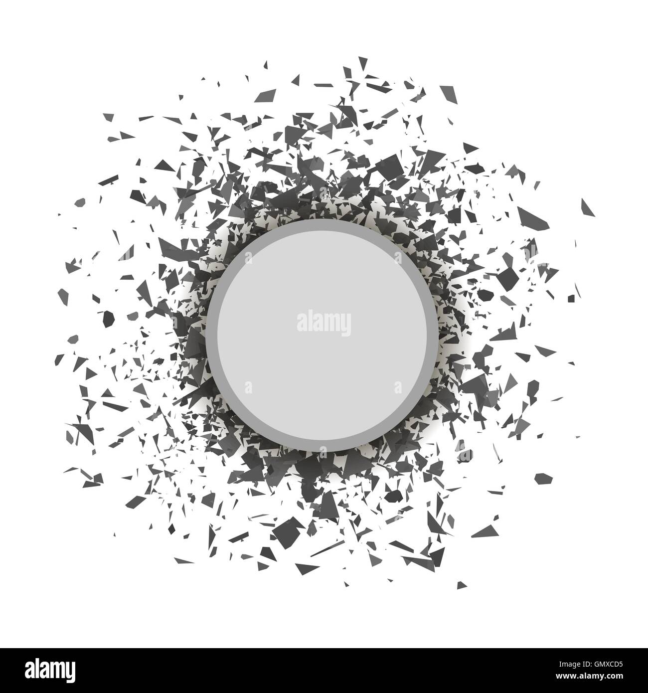 Grey Confetti Round Banner Stock Vector Image & Art - Alamy