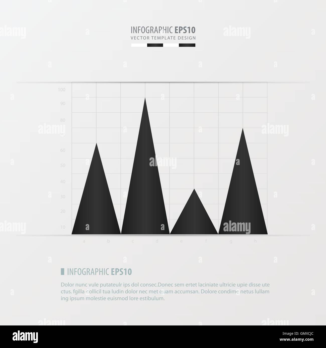 graph and infographic design black and white color Stock Vector Image ...