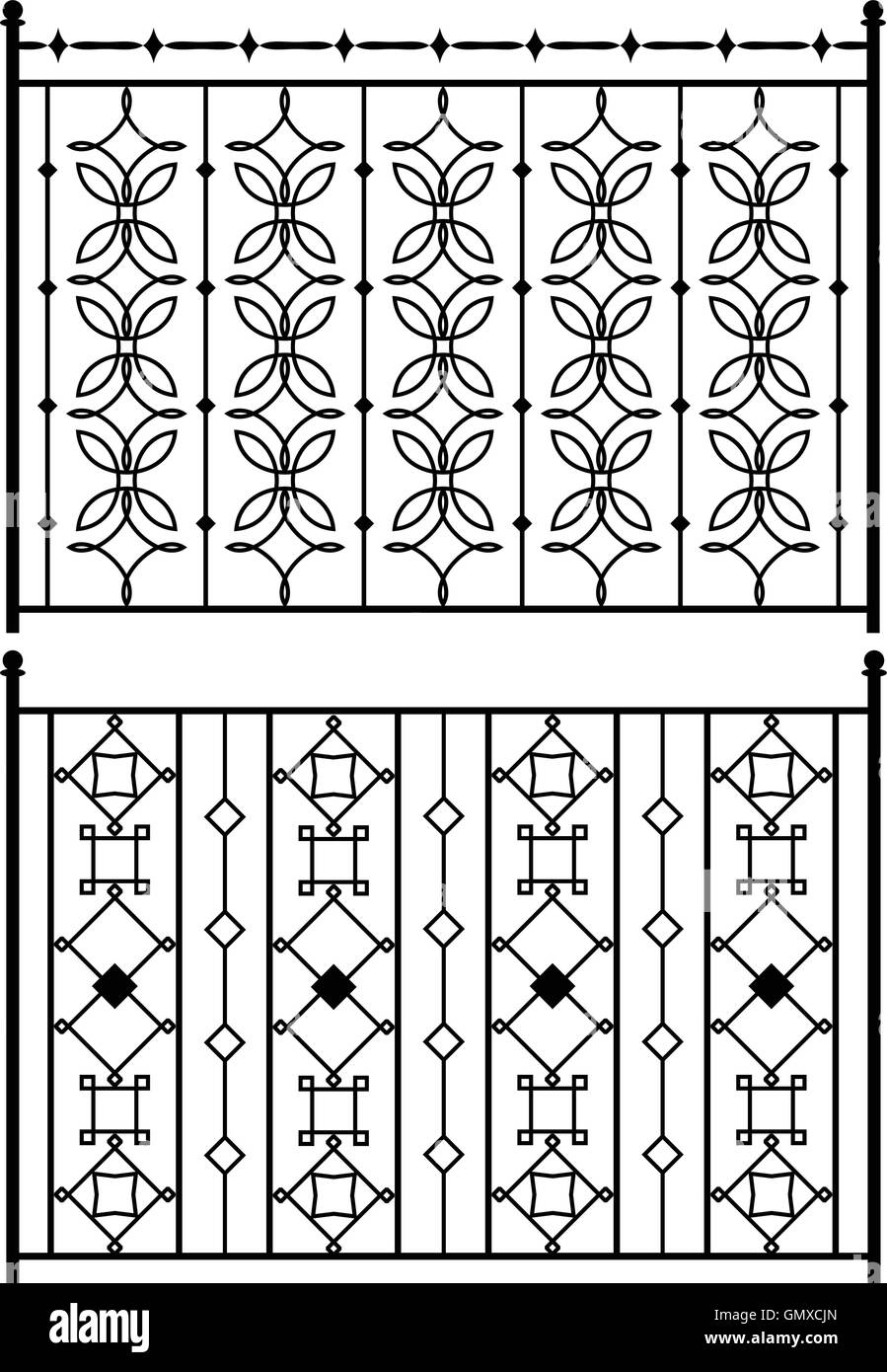 Wrought Iron Gate, Door, Fence, Window, Grill, Railing Design Stock ...