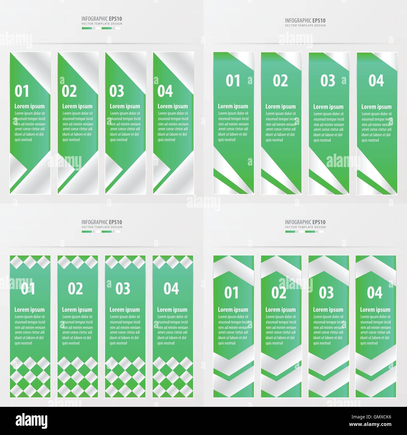 banner green color design pack Stock Vector Image & Art - Alamy