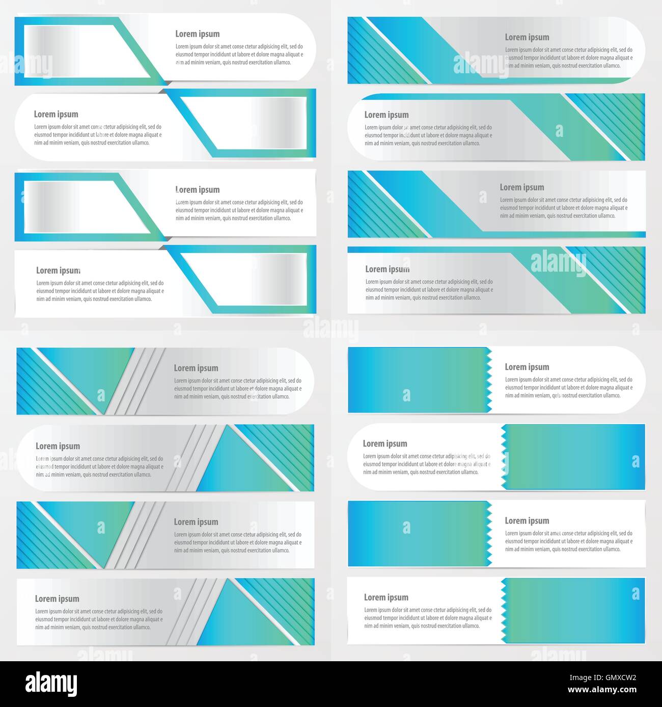 blue color banner pack 4 item Stock Vector Image & Art - Alamy