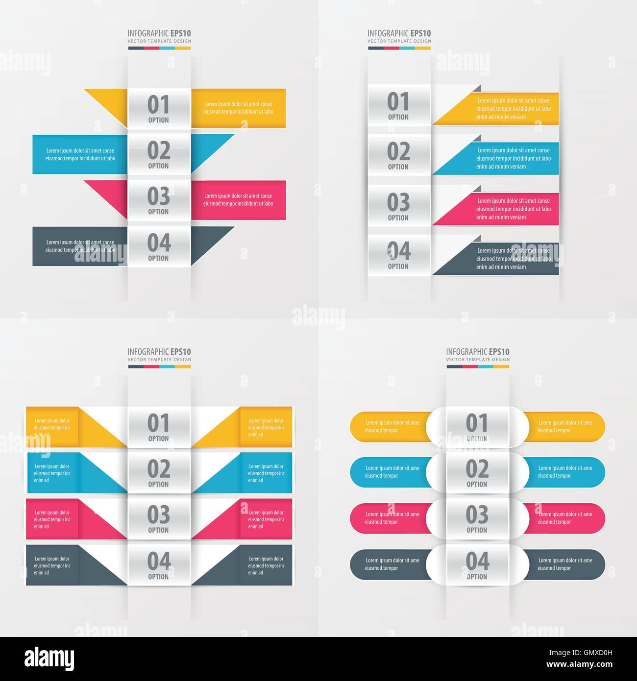 4 color Banner Design Stock Vector Image & Art - Alamy