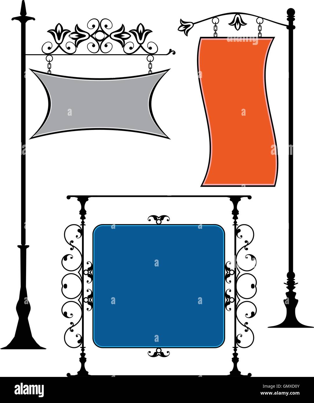 Wrought Iron Signage Stock Vector Image & Art - Alamy