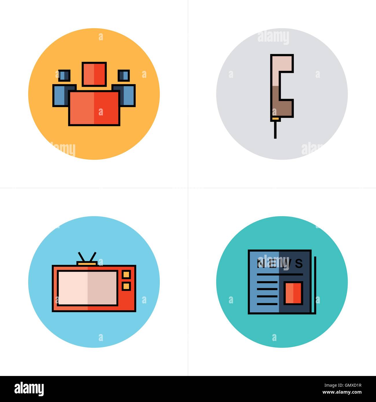 Tv news team Stock Vector Images - Alamy