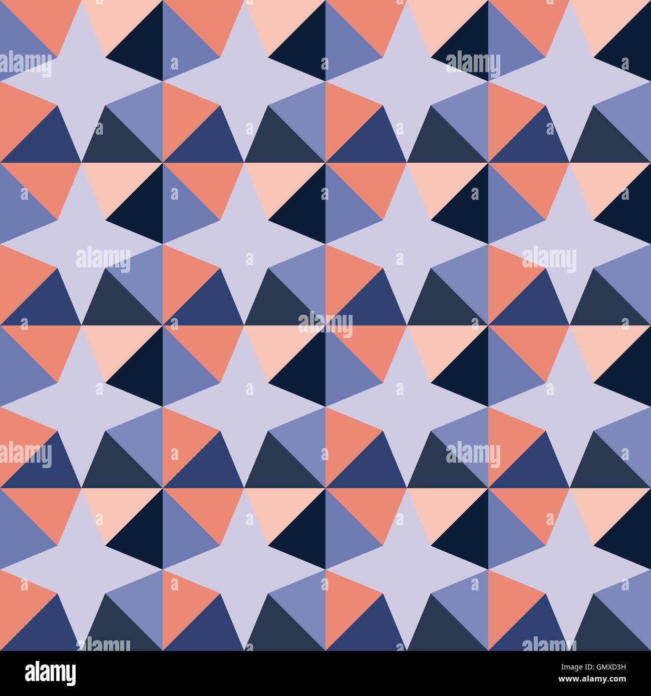 Vector Seamless Geometric Triangle Stars Purple Pink Pattern Stock ...