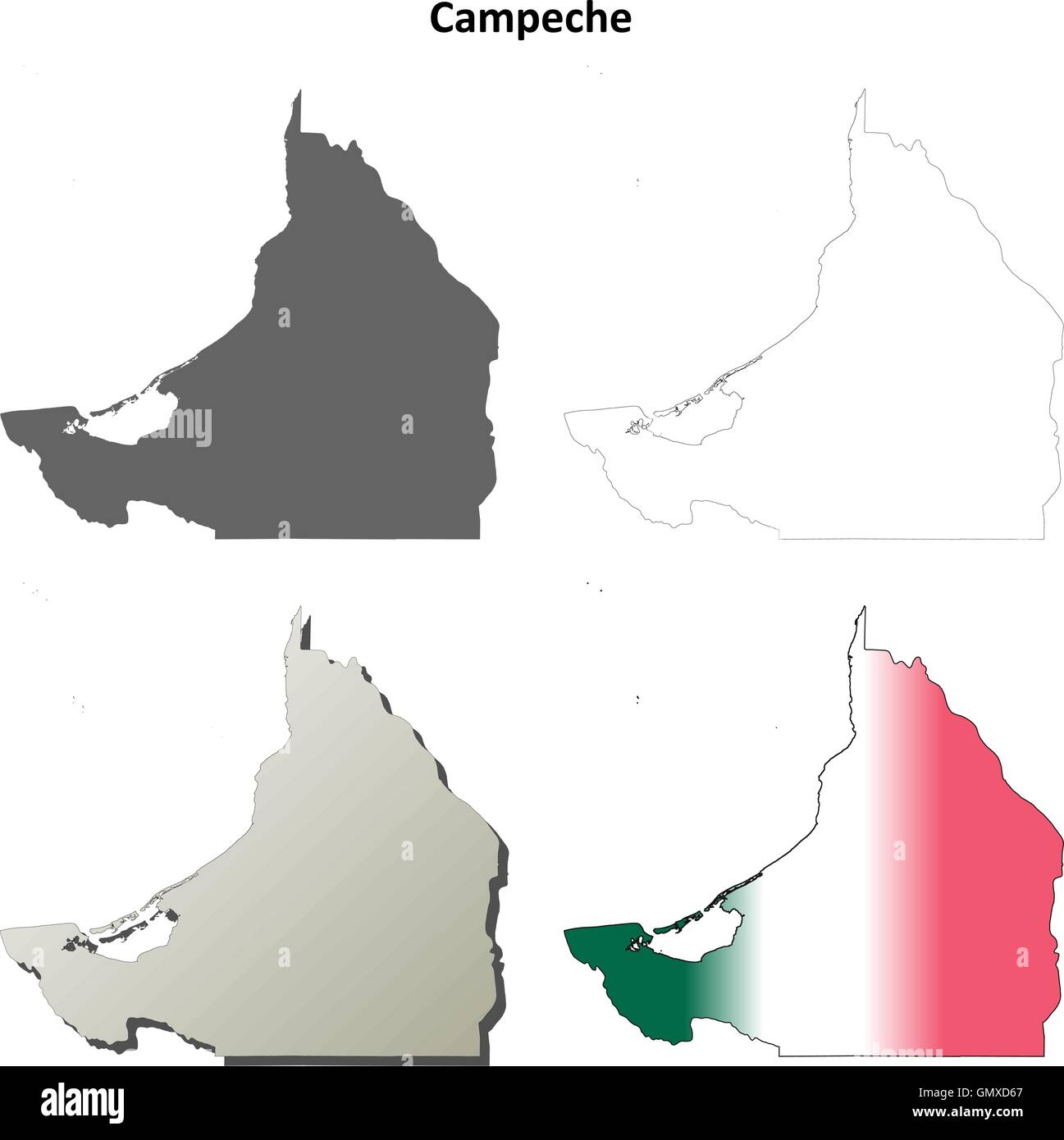 Map of campeche mexico hi-res stock photography and images - Alamy