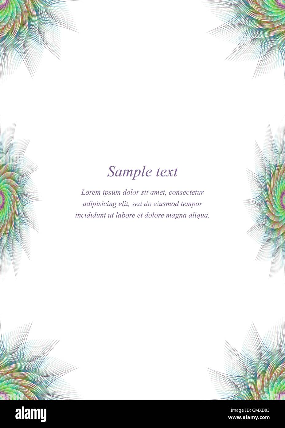 Colorful page border design template Stock Vector Image & Art - Alamy