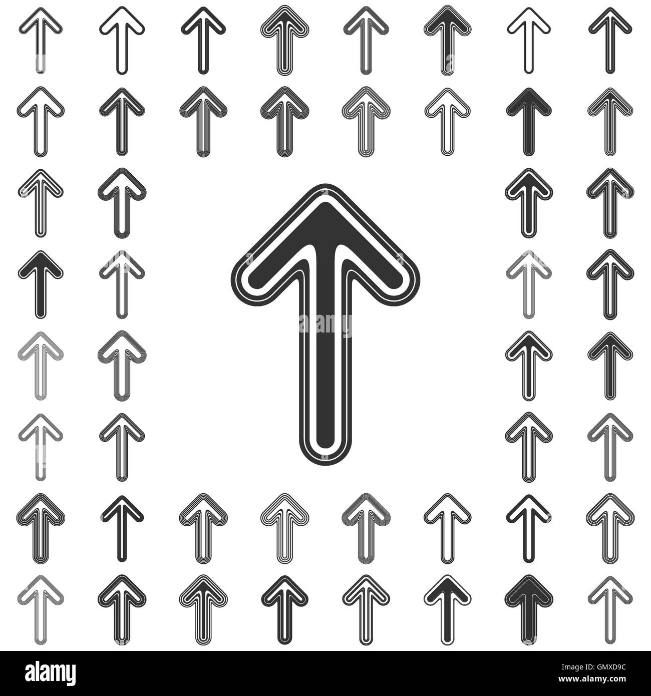 Line arrow icon design set Stock Vector Image & Art - Alamy