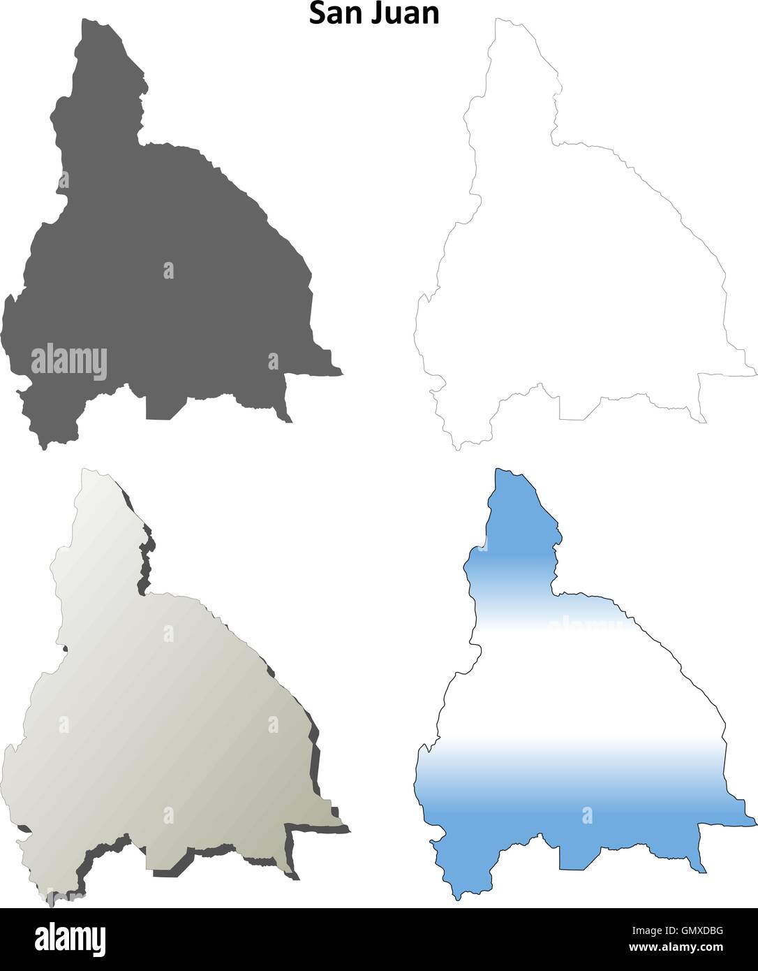 San Juan blank outline map set Stock Vector Image & Art - Alamy