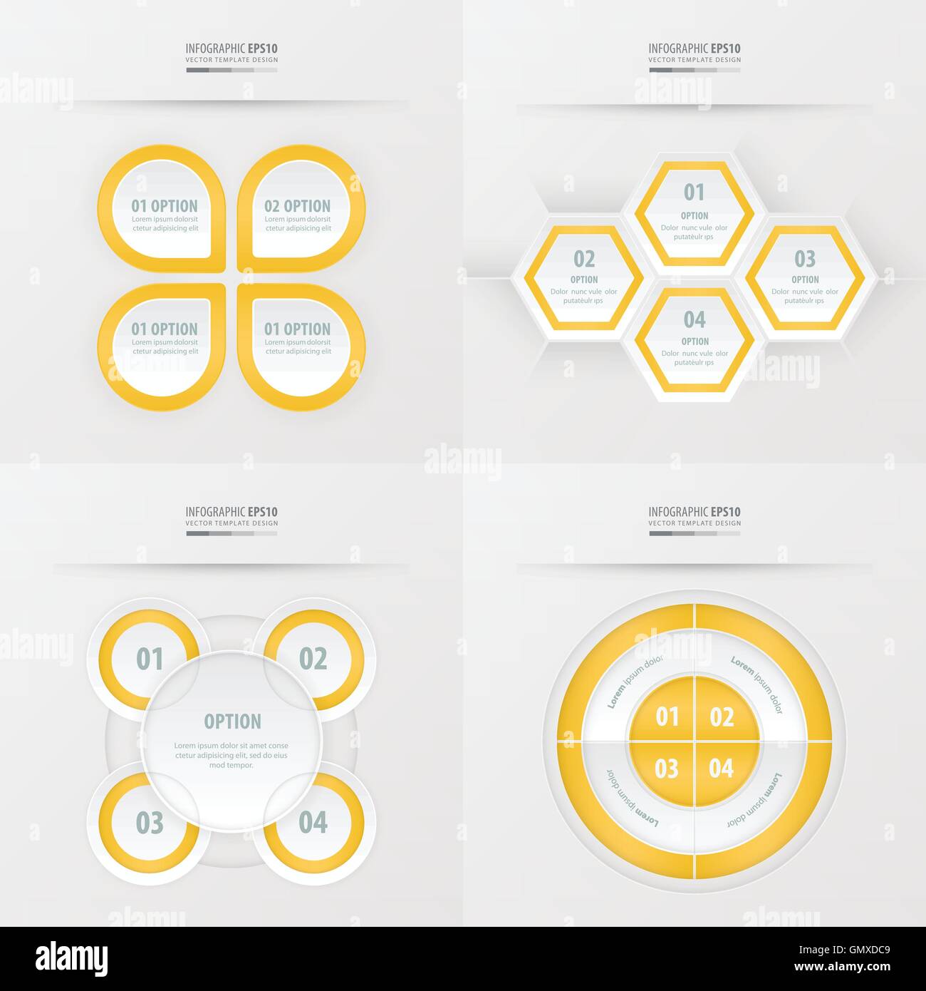 set of presentation design yellow color Stock Vector Image & Art - Alamy