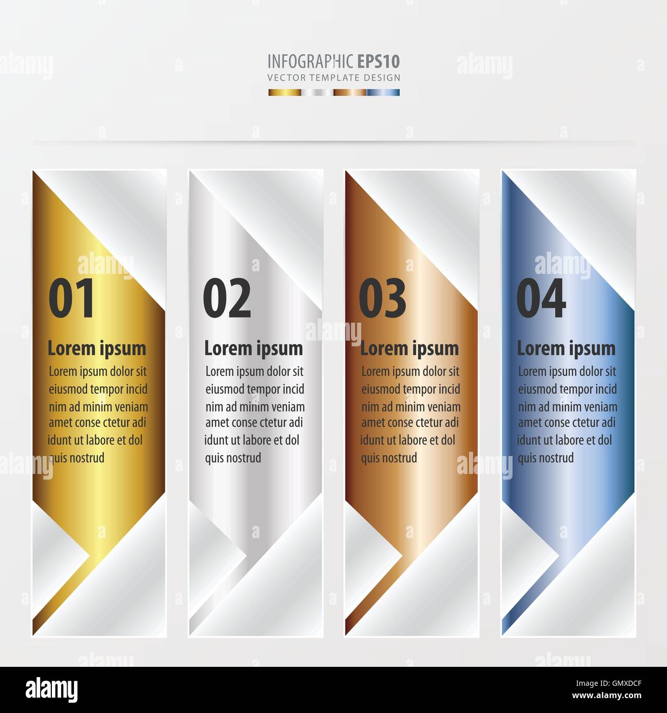 layout presentation design gold, bronze, silver, blue color Stock ...