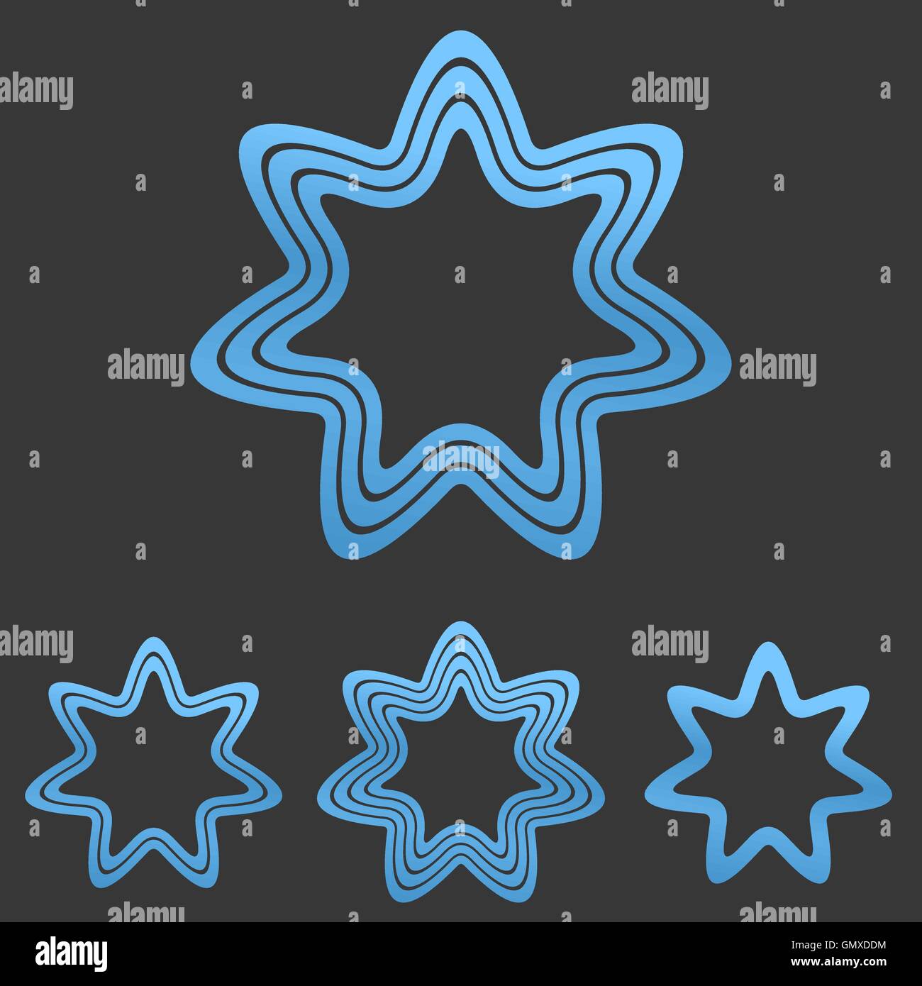 Blue line star logo design set Stock Vector Image & Art - Alamy