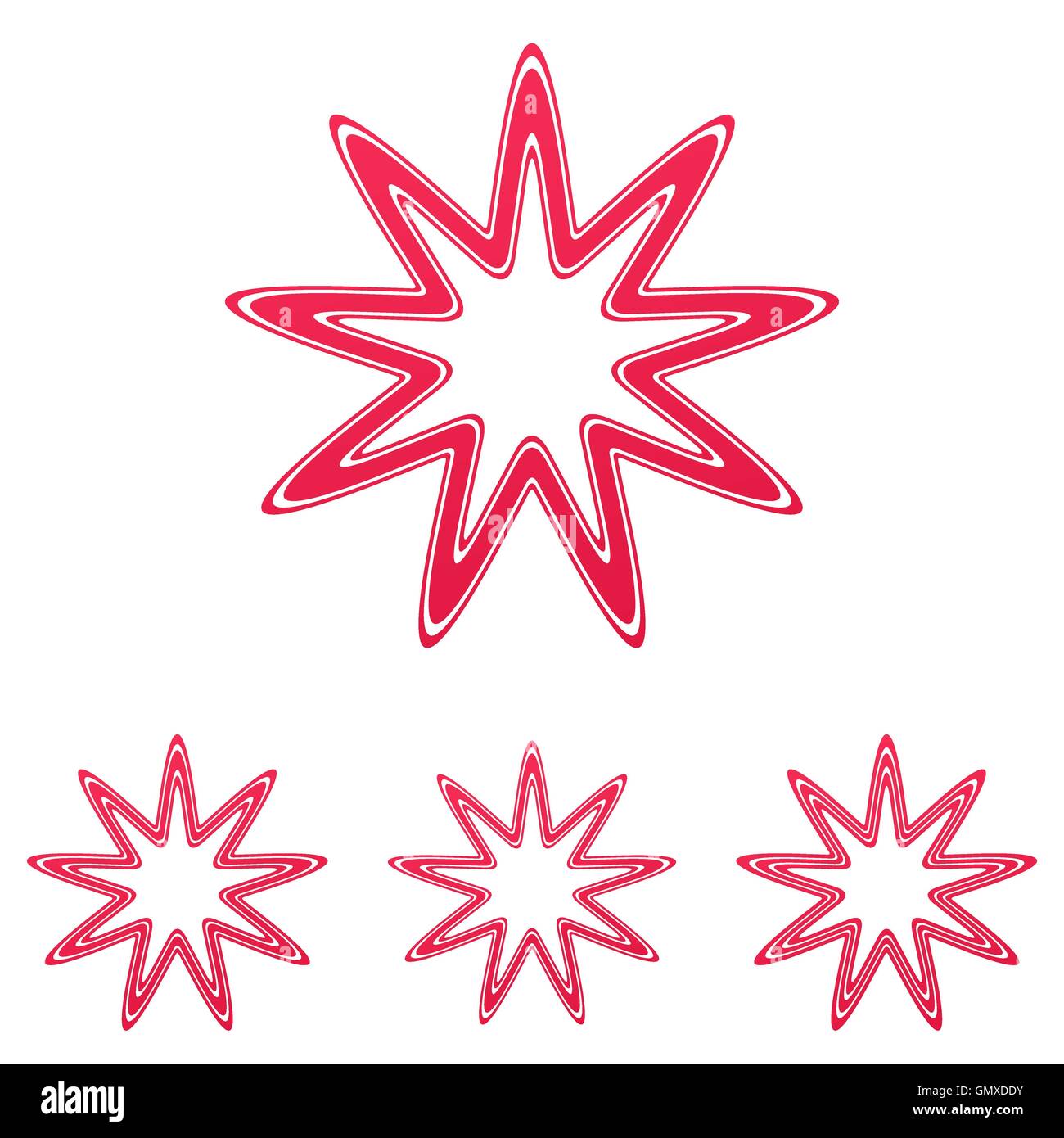 Crimson line star logo design set Stock Vector Image & Art - Alamy