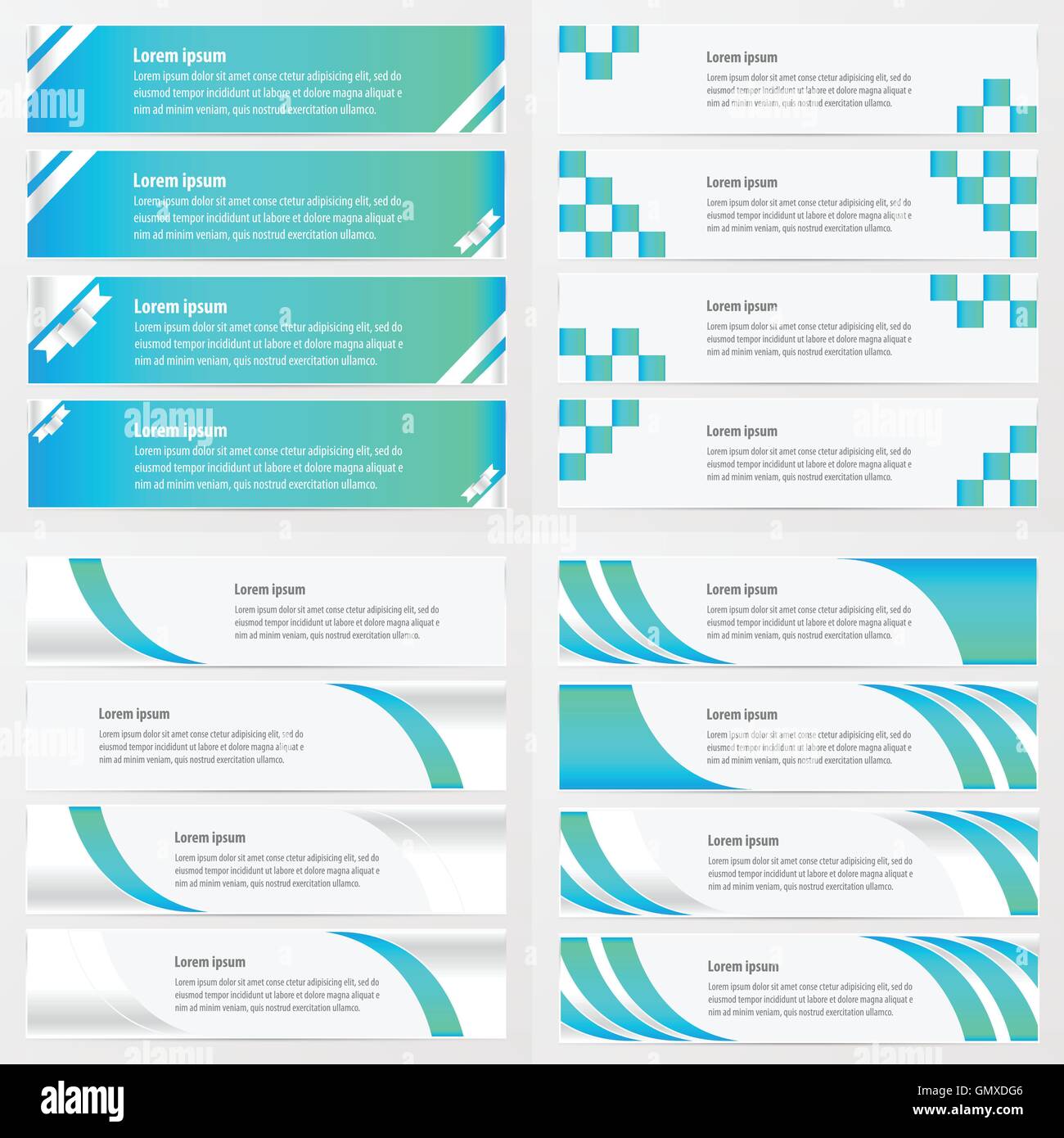 blue color banner pack 4 item Stock Vector Image & Art - Alamy