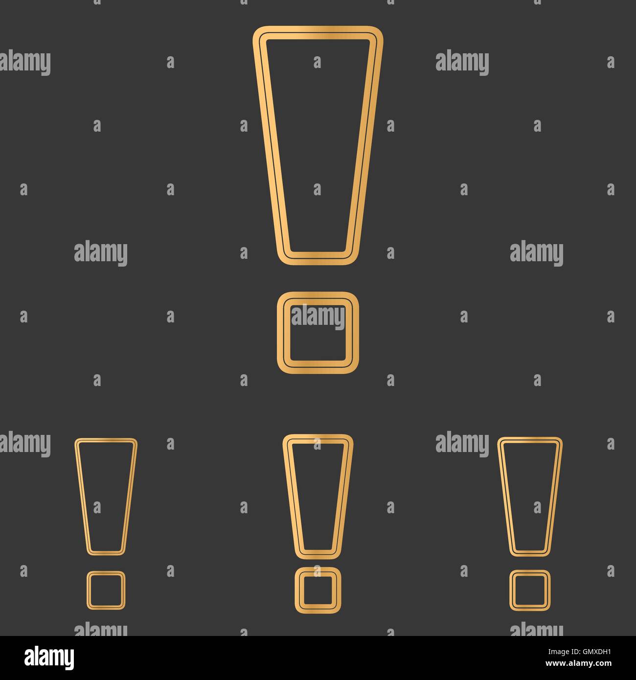Bronze line exclamation logo design set Stock Vector Image & Art - Alamy