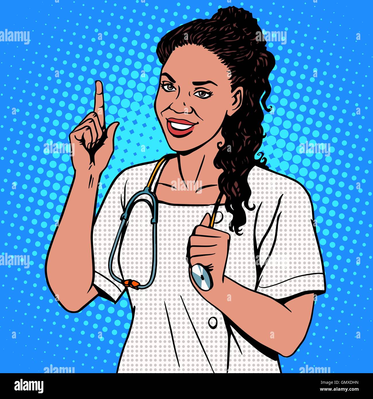 Ethnic african woman doctor Stock Vector Images - Alamy