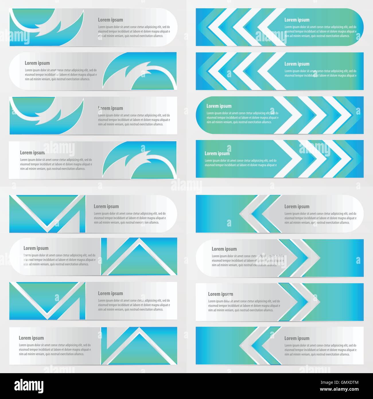 blue color banner pack 4 item Stock Vector Image & Art - Alamy