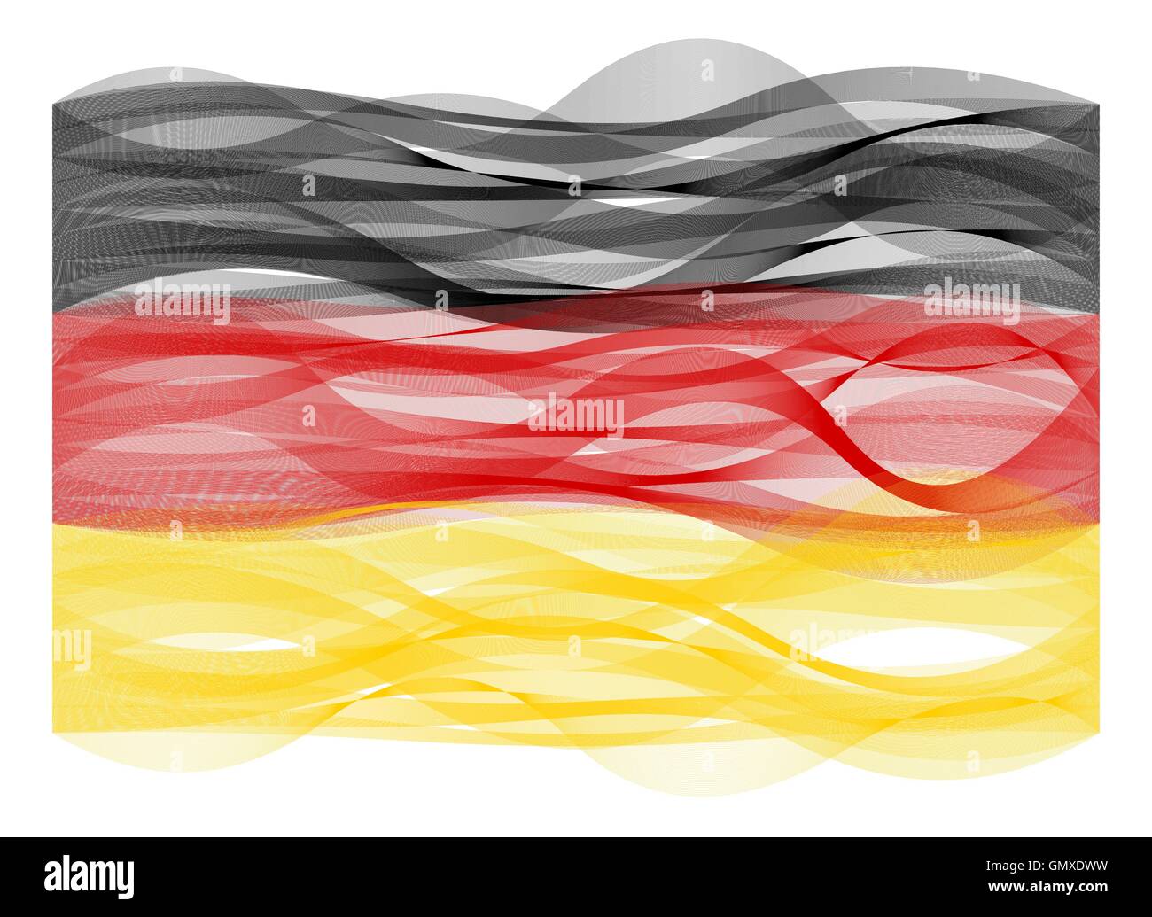 Wave line flag of Germany Stock Vector Image & Art - Alamy