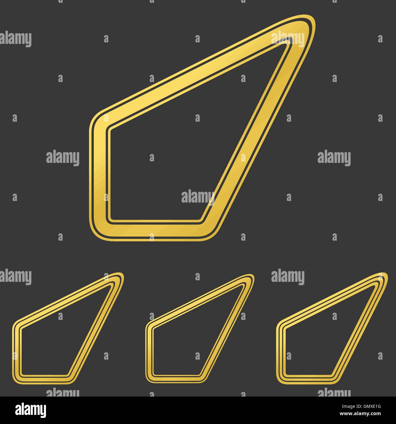 Golden line success logo design set Stock Vector Image & Art - Alamy