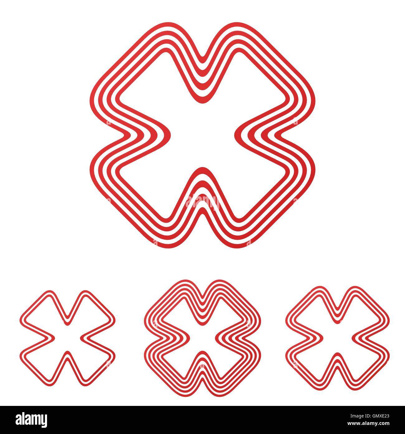 Red line brand logo design set Stock Vector Image & Art - Alamy