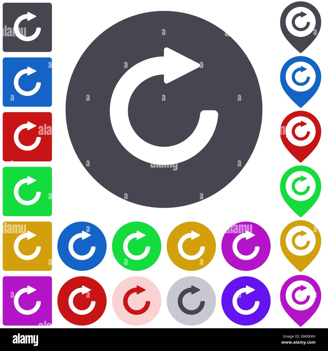 Color refresh icon set Stock Vector Image & Art - Alamy