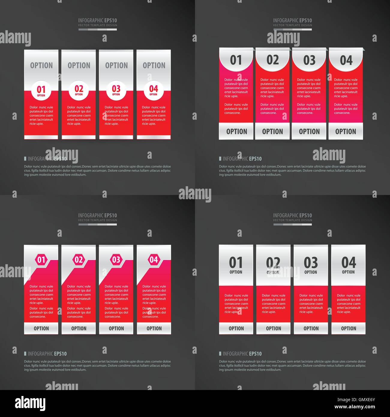pack banner design 4 item pack pink color Stock Vector Image & Art - Alamy