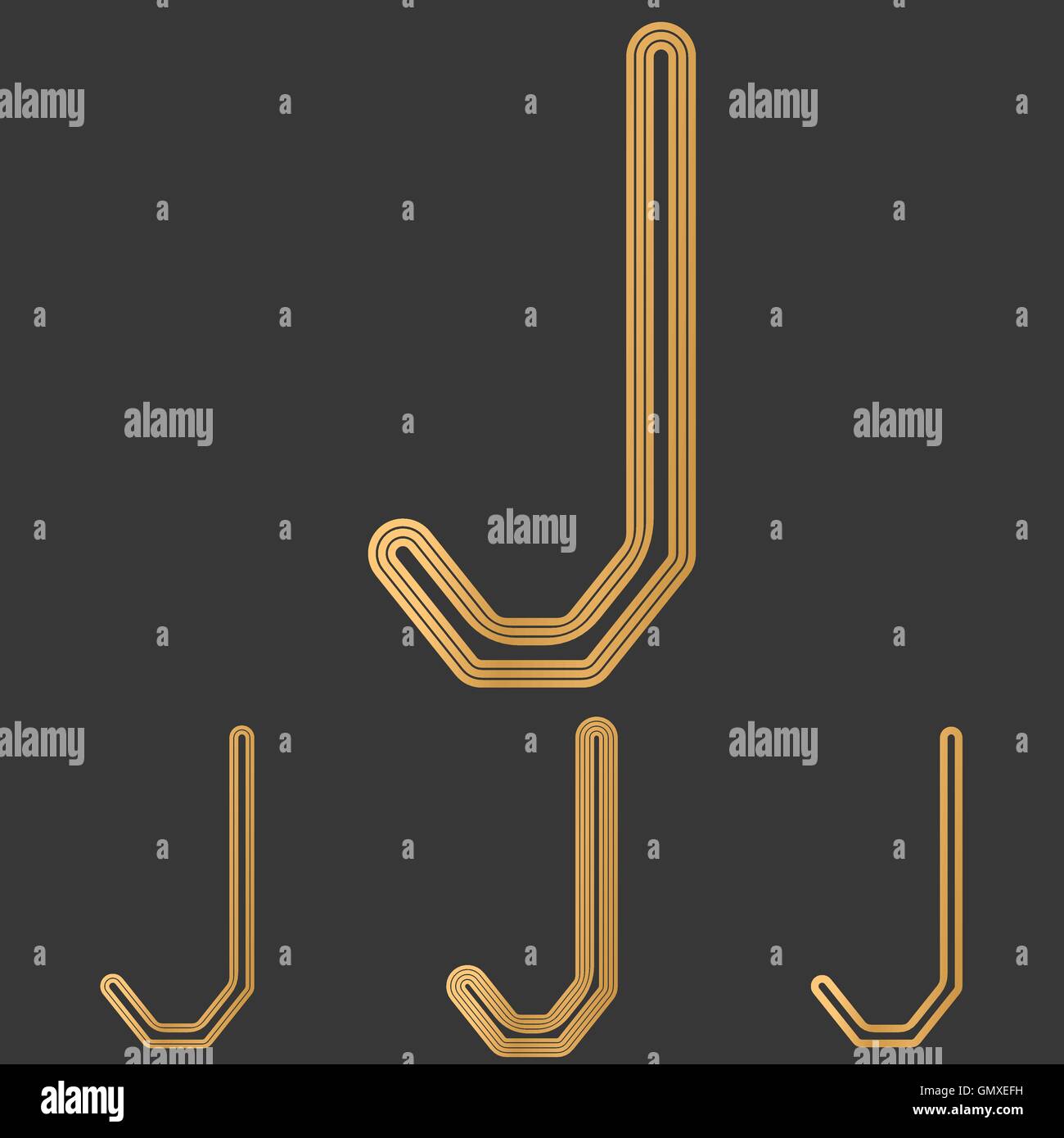 Bronze line j logo design set Stock Vector Image & Art - Alamy