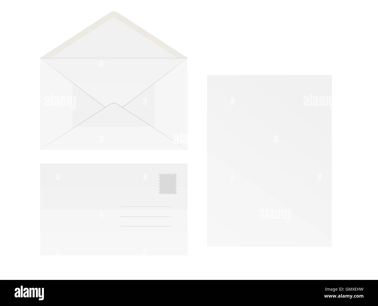 Blank white letterhead Stock Vector Images - Alamy