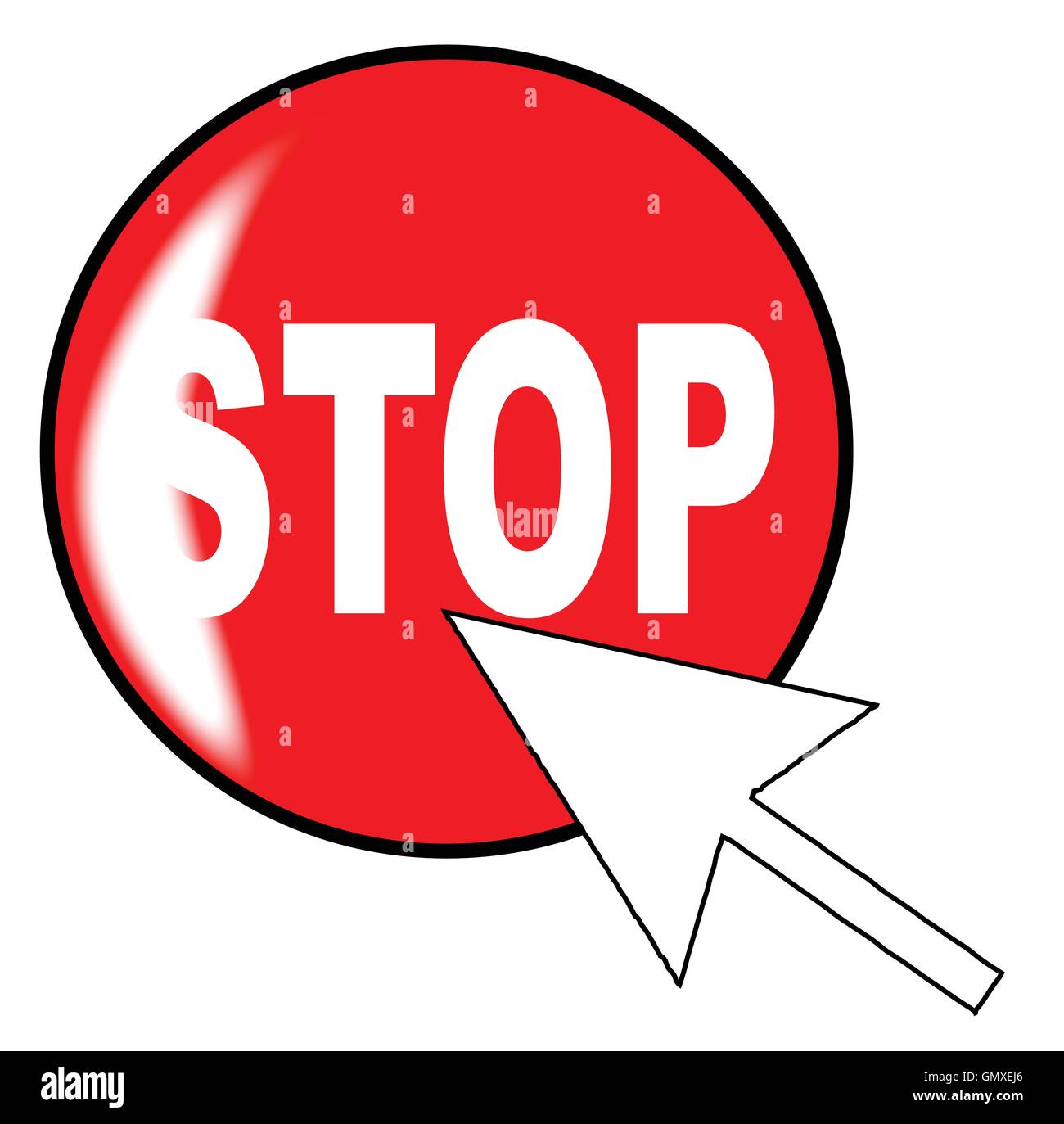 Computer Icon Stop Stock Vector Image & Art - Alamy