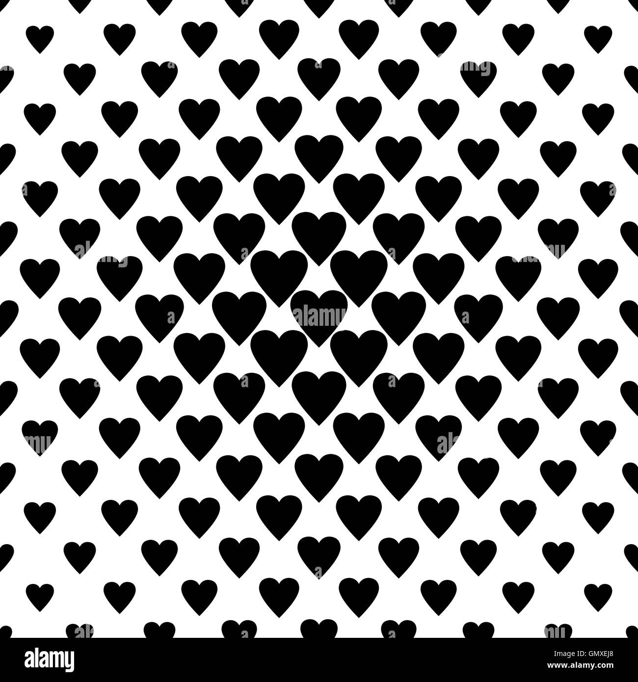 Seamless black heart pattern Stock Vector Image & Art - Alamy