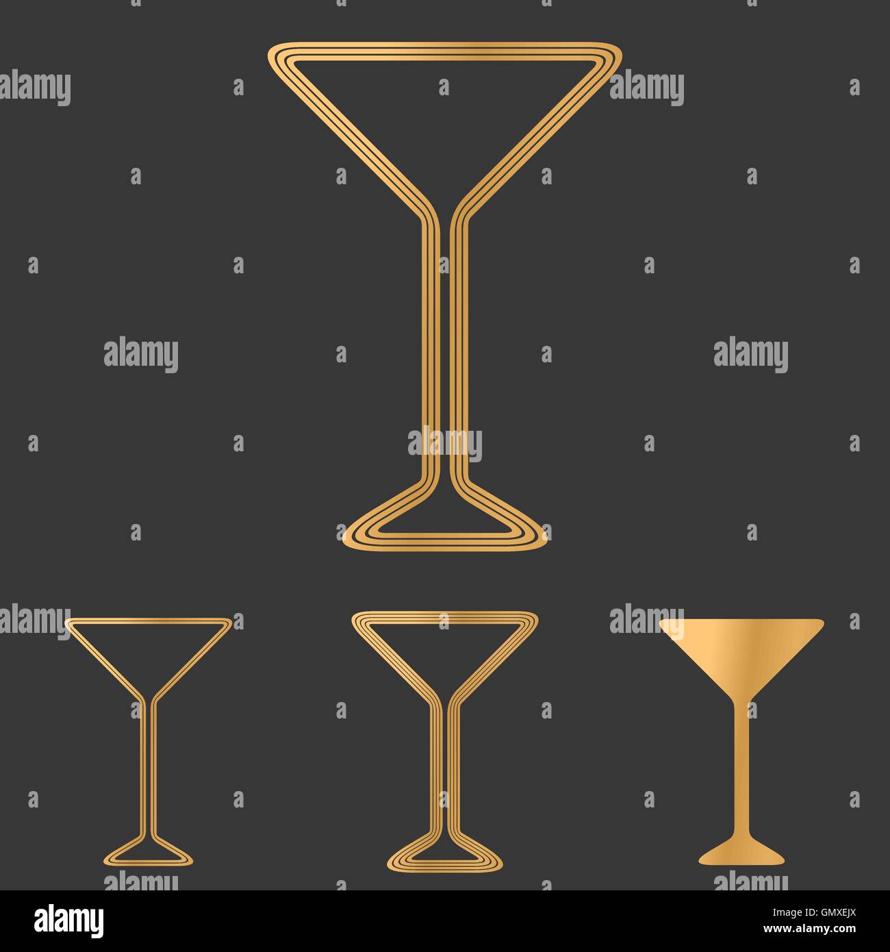 Bronze line drink logo design set Stock Vector Image & Art - Alamy