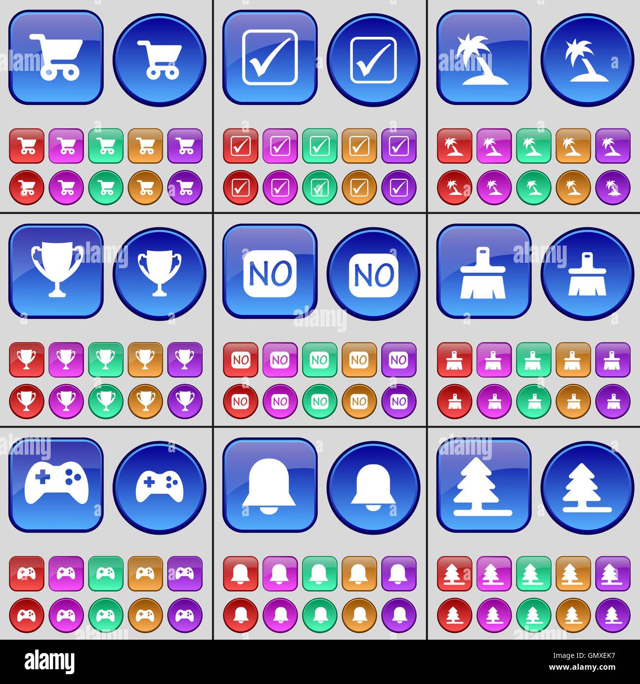 Shopping cart, Tick, Palm, Cup, No, Brush, Gamepad, Notification, Tree ...