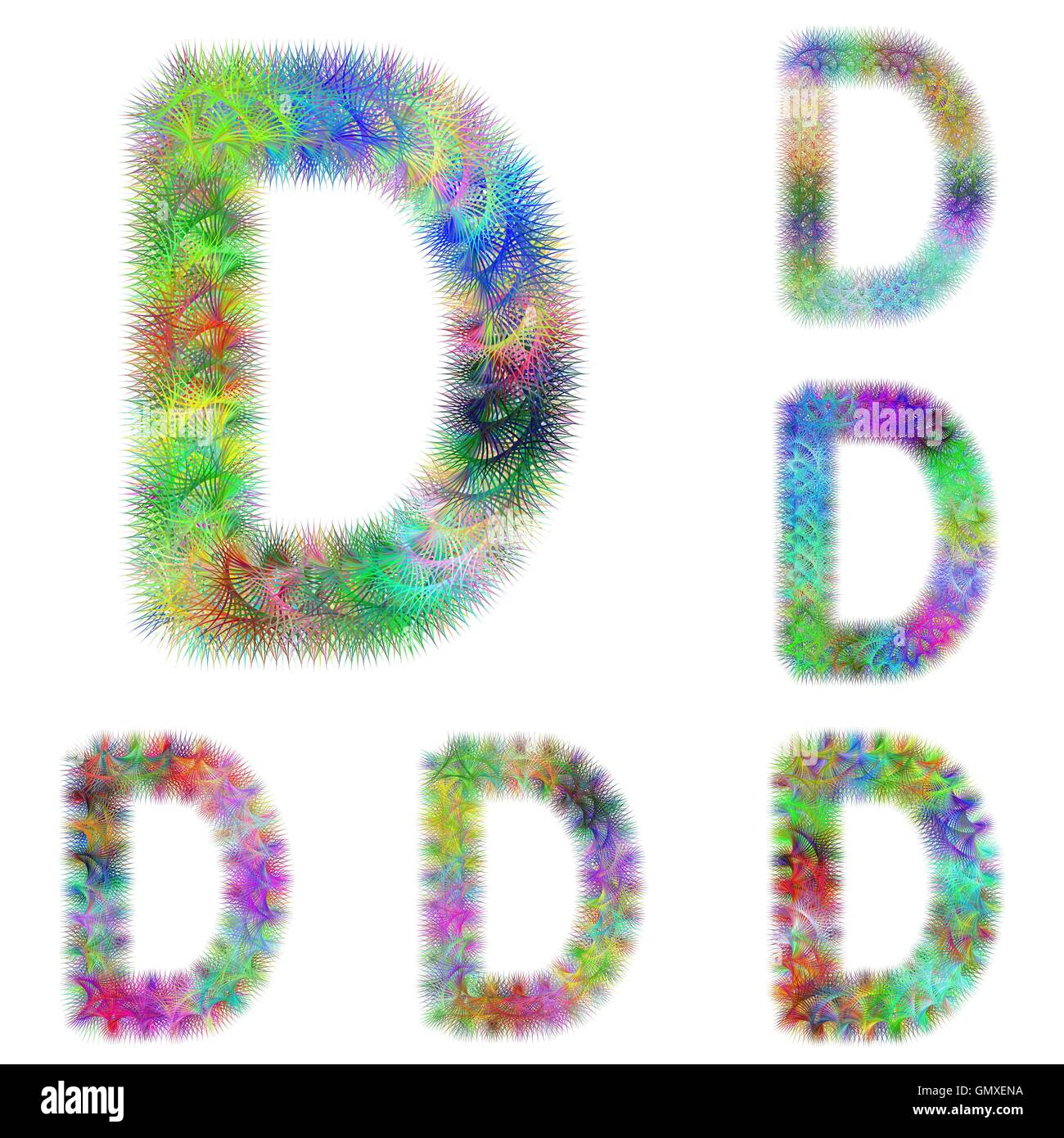 Letter font color fractal Stock Vector Images - Alamy