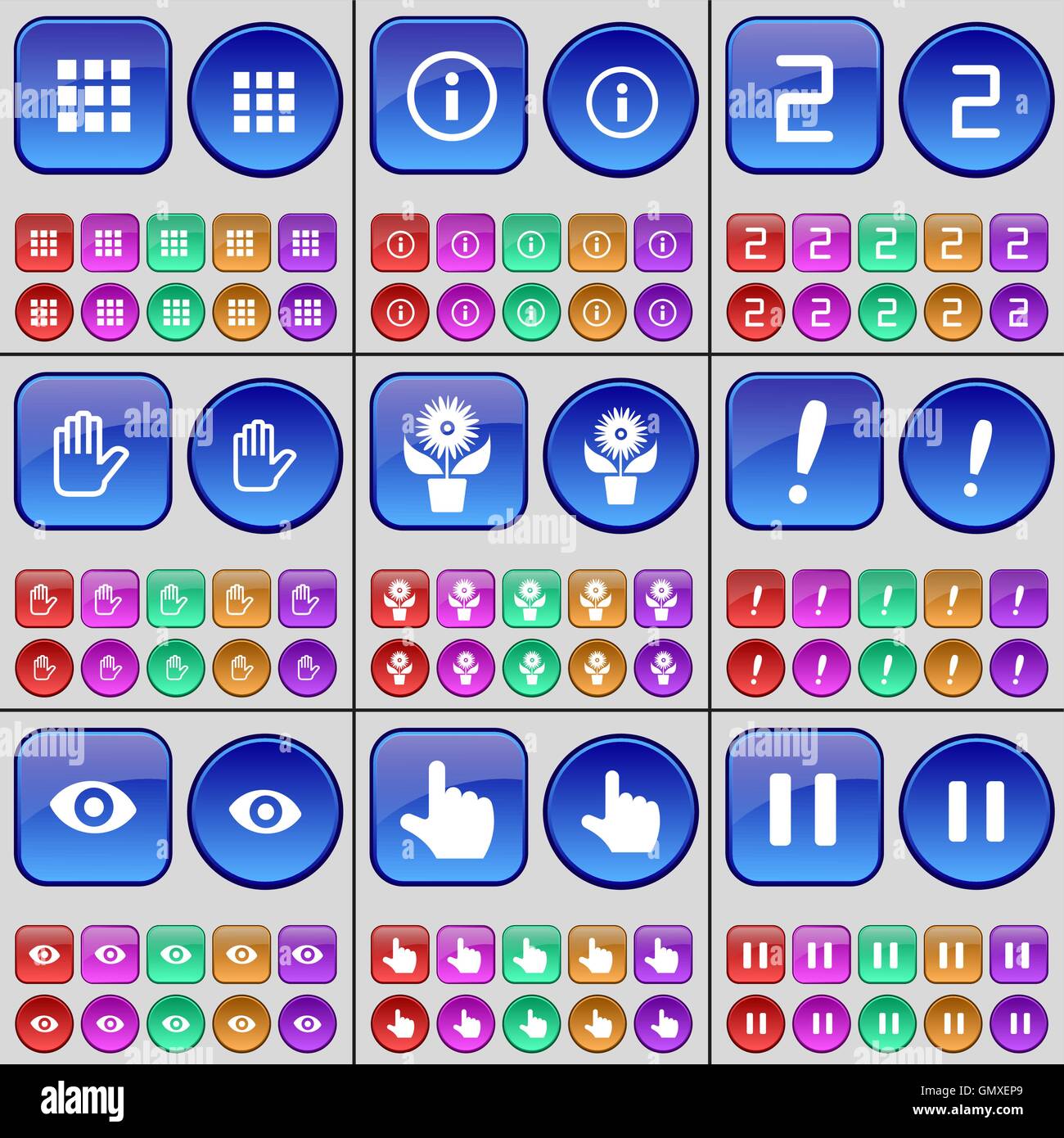 Apps, Information, Two, Hand, Flower, Exclamation mark, Vision, Hand ...