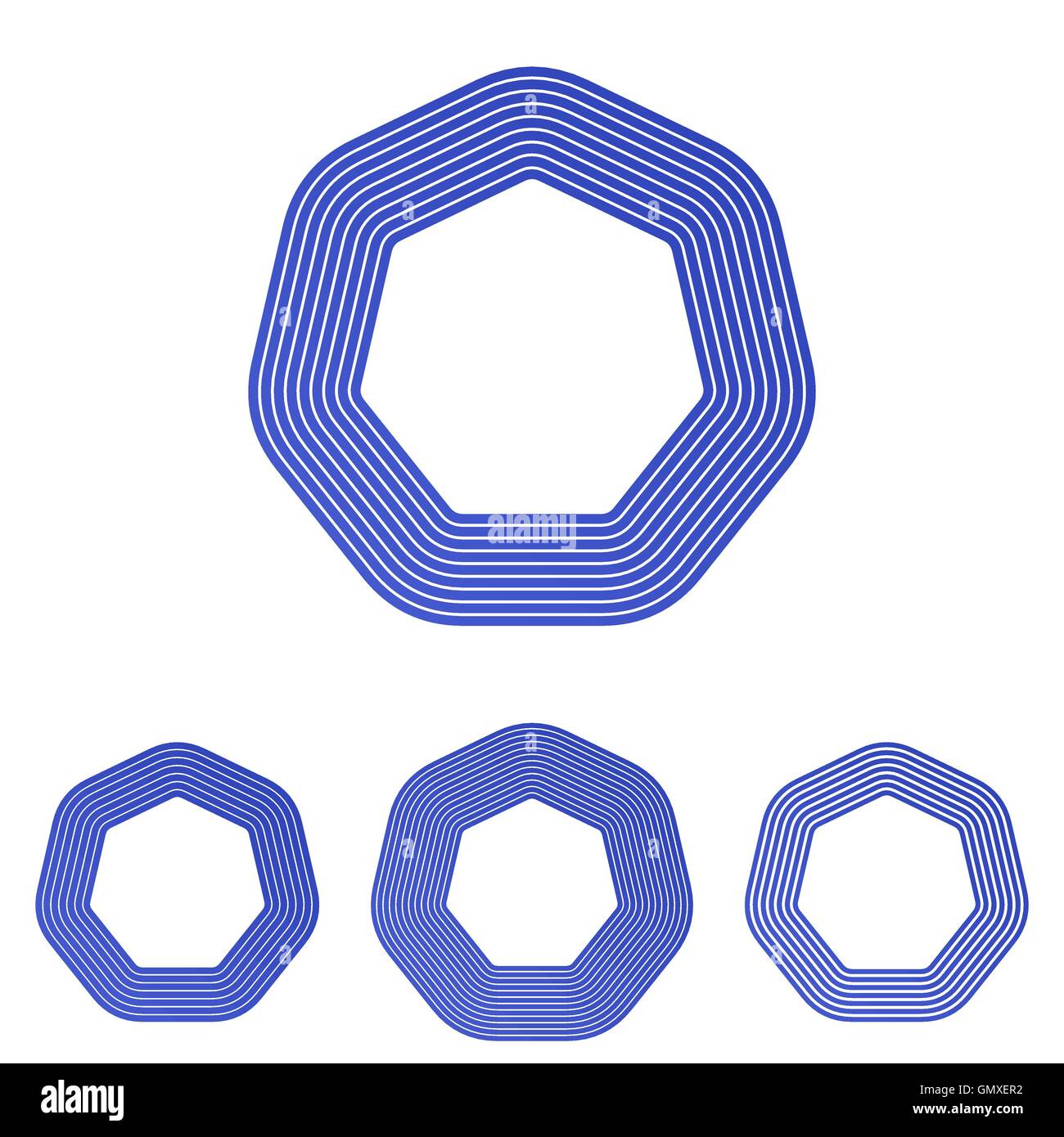 Heptagon Shape 3d