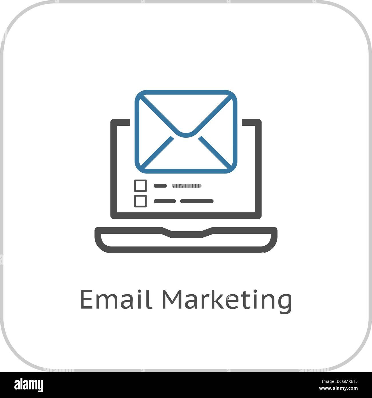 Digital marketing email laptop envelope Stock Vector Images - Alamy