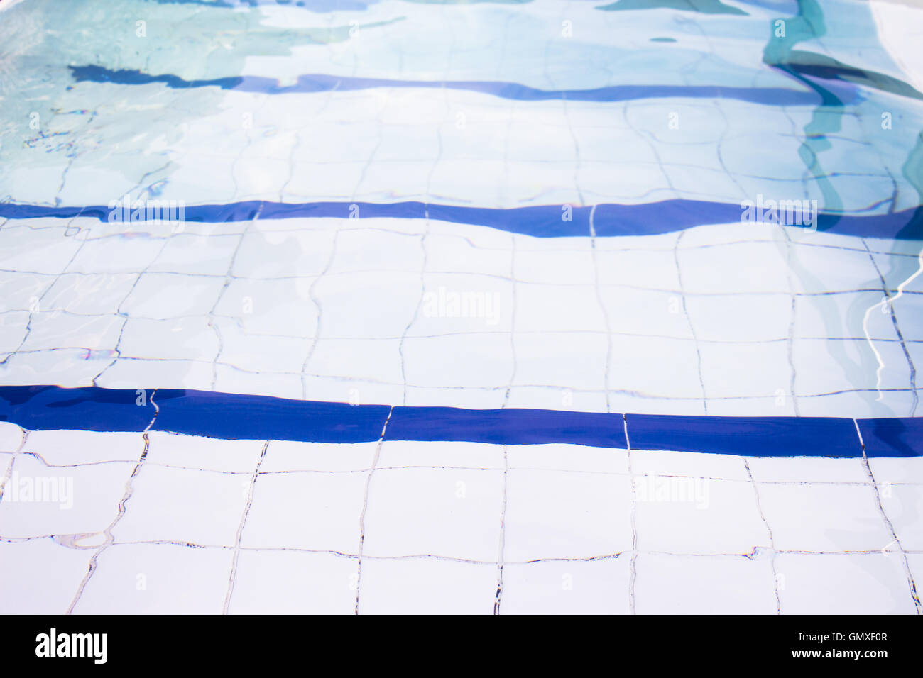 Summer pool. No people. Relaxed atmosphere Stock Photo - Alamy
