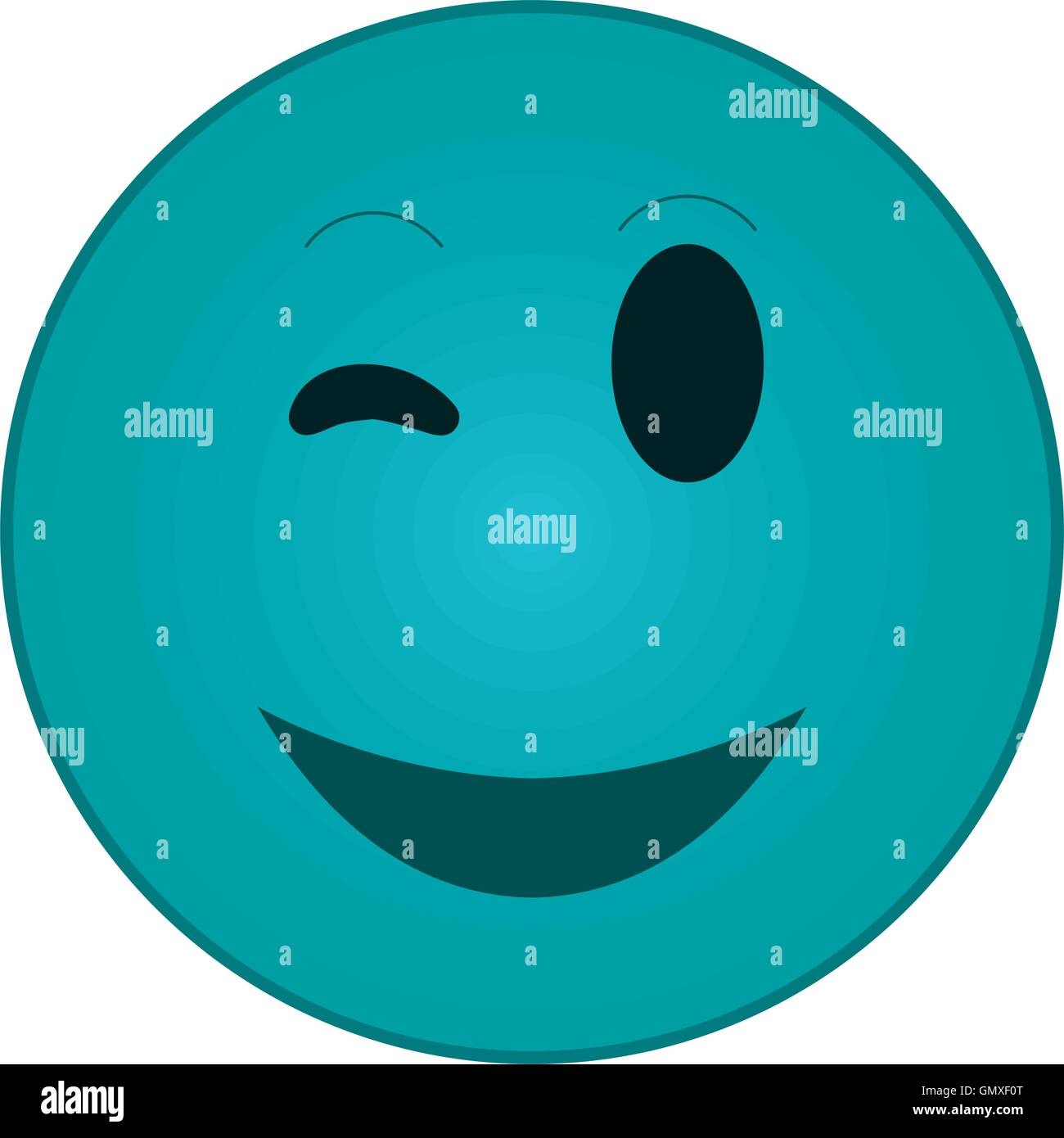 happy wink emoticon icon Stock Vector Image & Art - Alamy