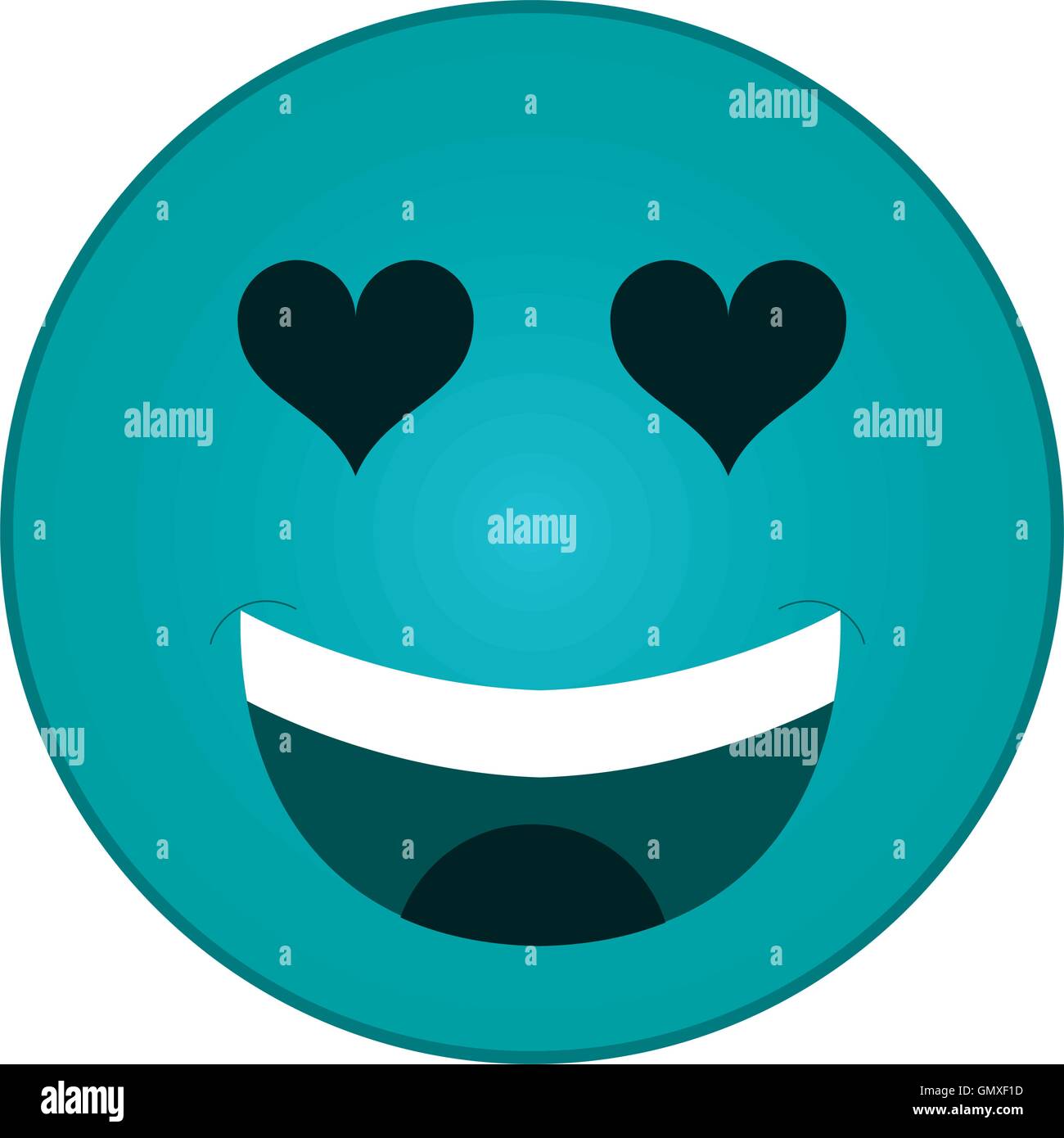 heart eyes emoticon icon Stock Vector Image & Art - Alamy