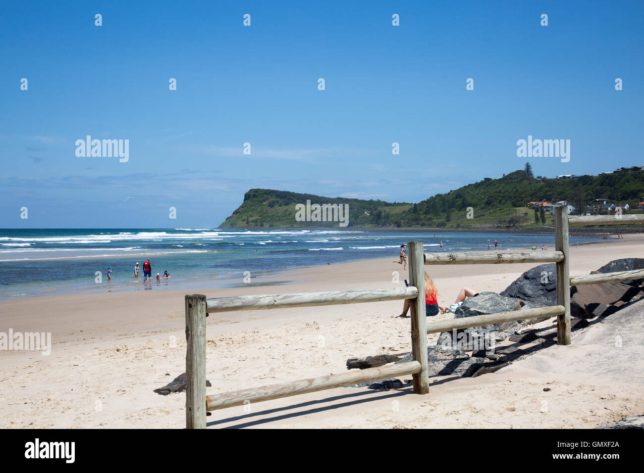 Seven mile beach at the town of Lennox Head on the New South Wales ...