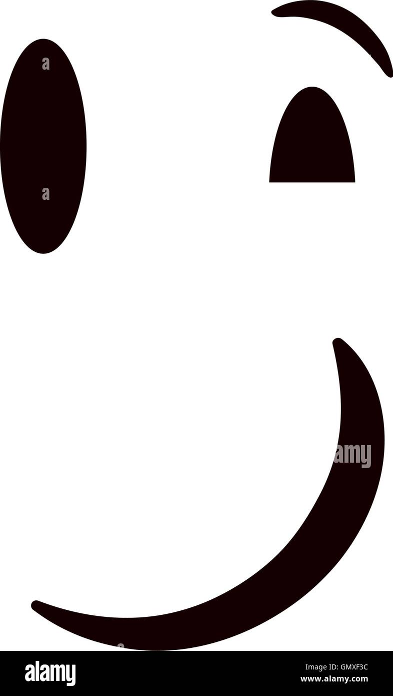 happy wink emoticon icon Stock Vector Image & Art - Alamy