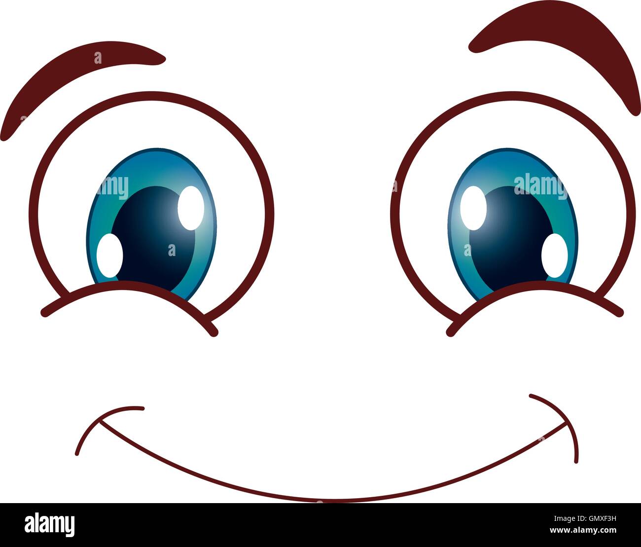 happy smirk emoticon icon Stock Vector Image & Art - Alamy