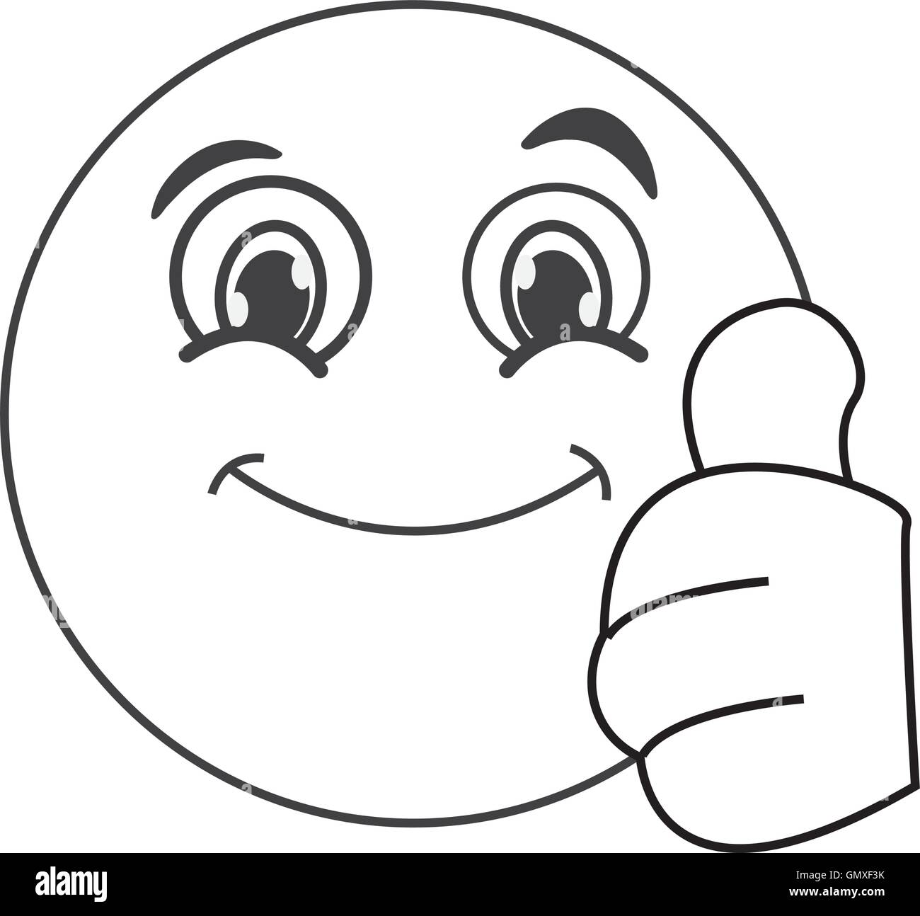 happy smirk emoticon icon Stock Vector Image & Art - Alamy